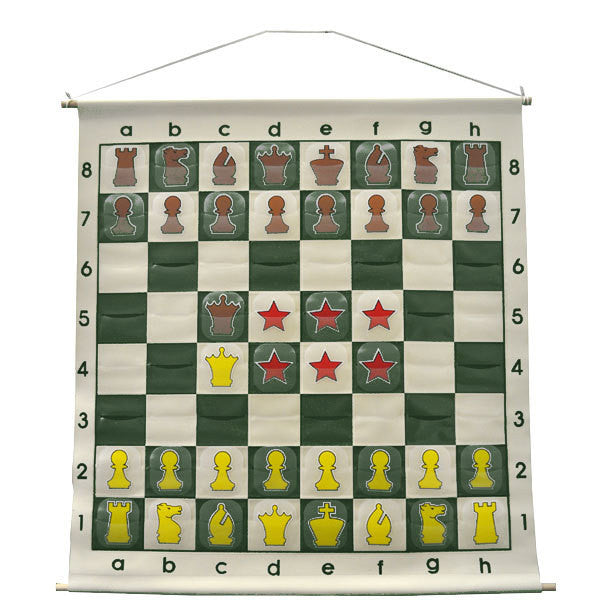 27" Wall hanging Chess Demo Board with Clear Pieces and Bag - Chess ...