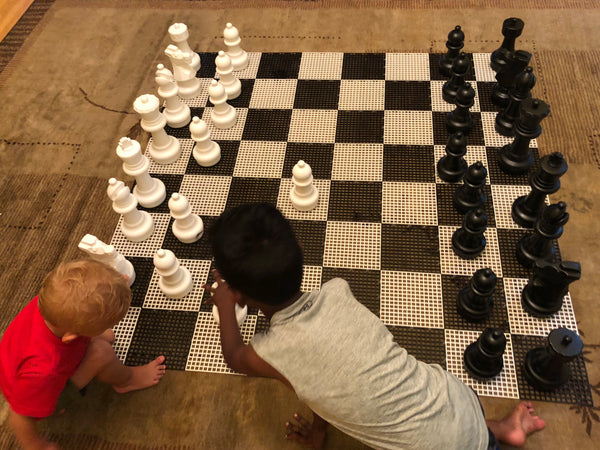 Indoor / Outdoor Garden Chess Set with Plastic Chess Mat - Chess Boutique